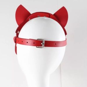 Unlisted | Accessories | Red Leather Cat Ear Masquerade Mask | Poshmark